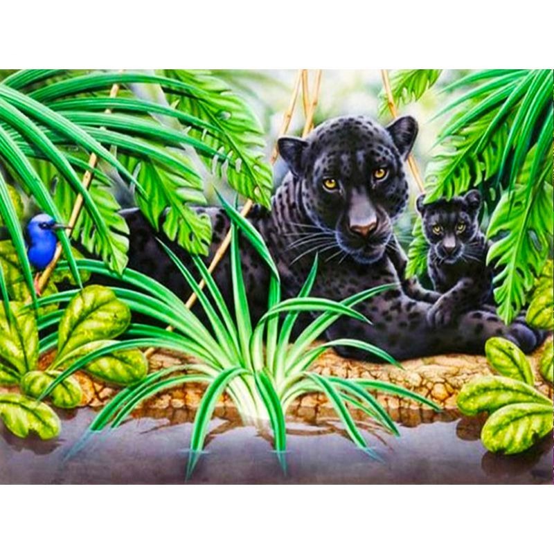 Paint By Numbers Black Panthers Kit