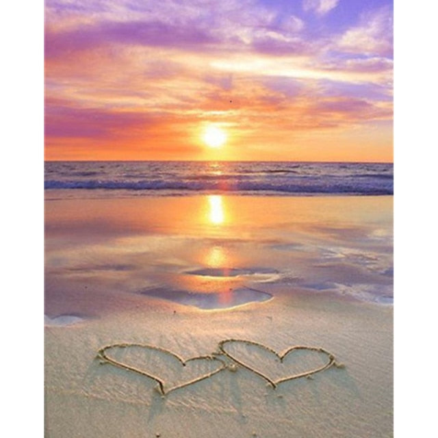 Paint By Numbers Beach Sunset Kit