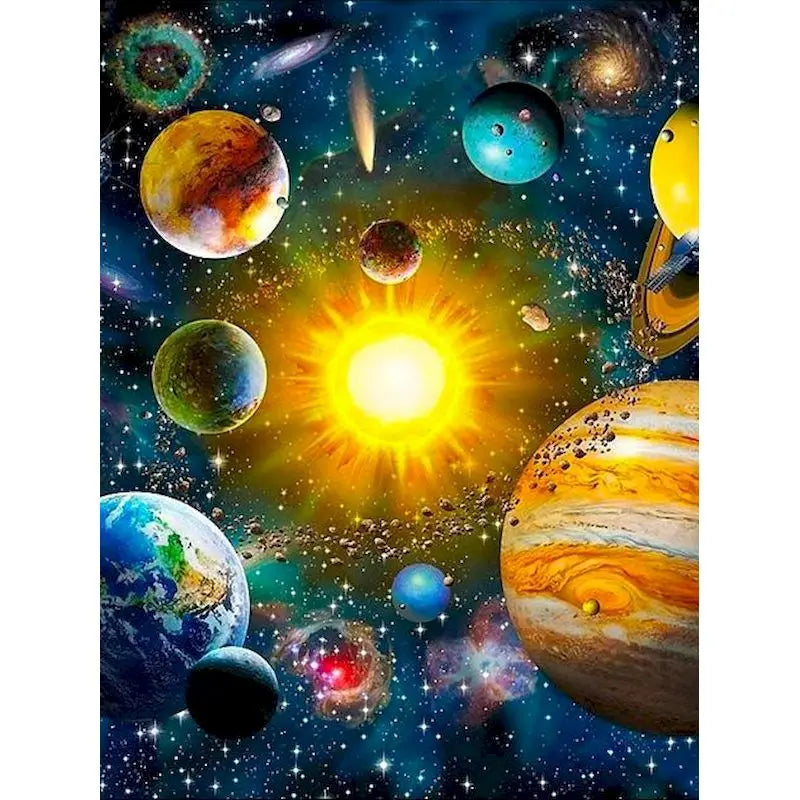Sun Space Landscape Paint by Numbers Kit