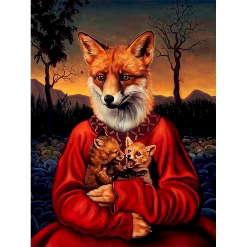 Paint By Numbers Fox Queen Kit
